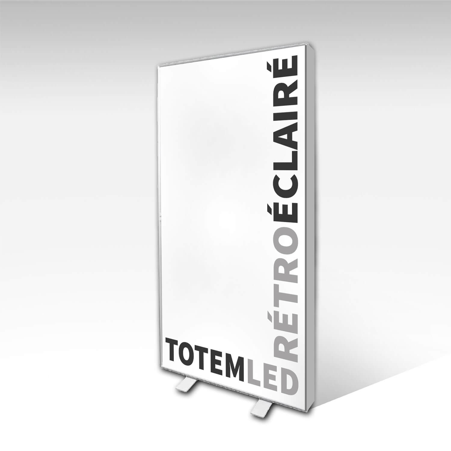 Totem LED rétro éclairé, cadre tissu lumineux meilleur prix made in ...